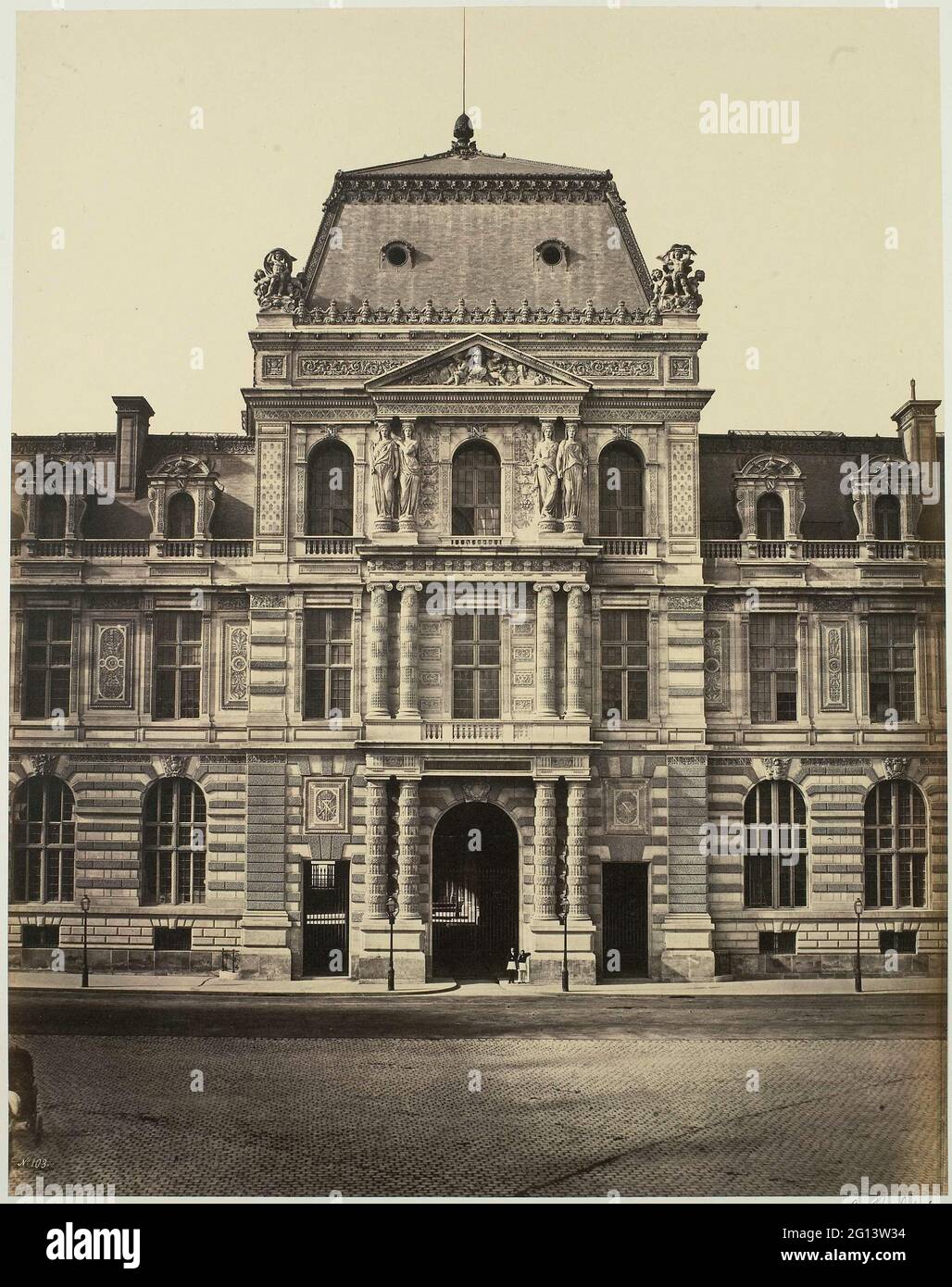 New Louvre. Pavilion of the Imperial Library, Parijs Stock Photo - Alamy