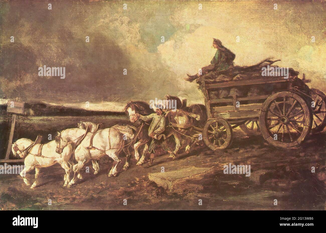 Théodore Géricault - Coal Cars 1822 Stock Photo - Alamy