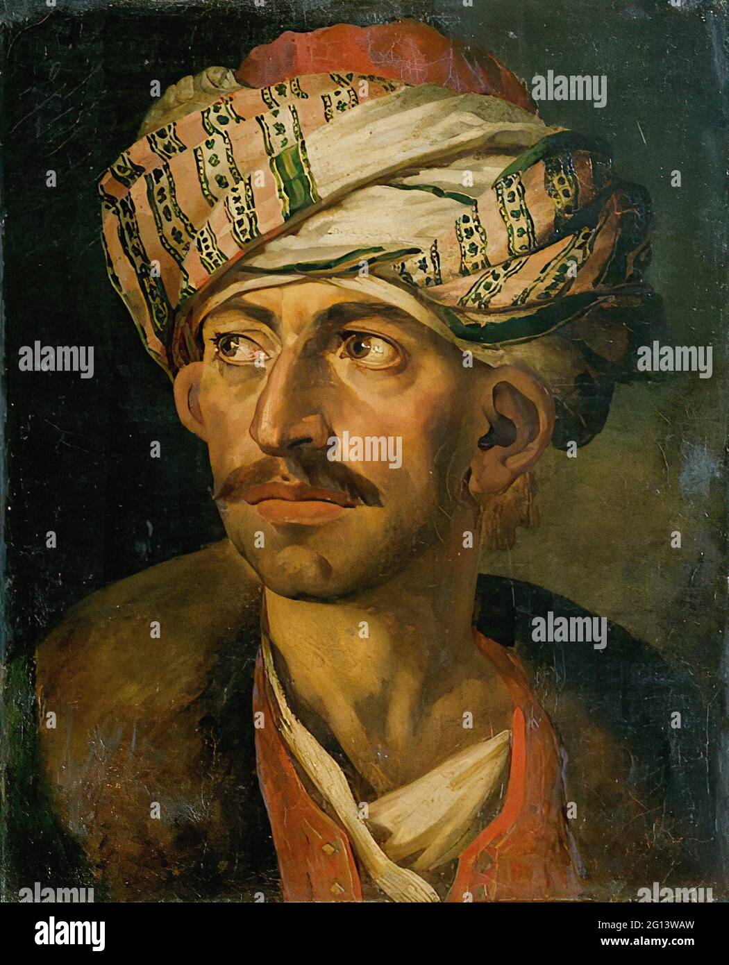Théodore Géricault - Head an Oriental Portrait Presumed Be Mustaph 1821 ...