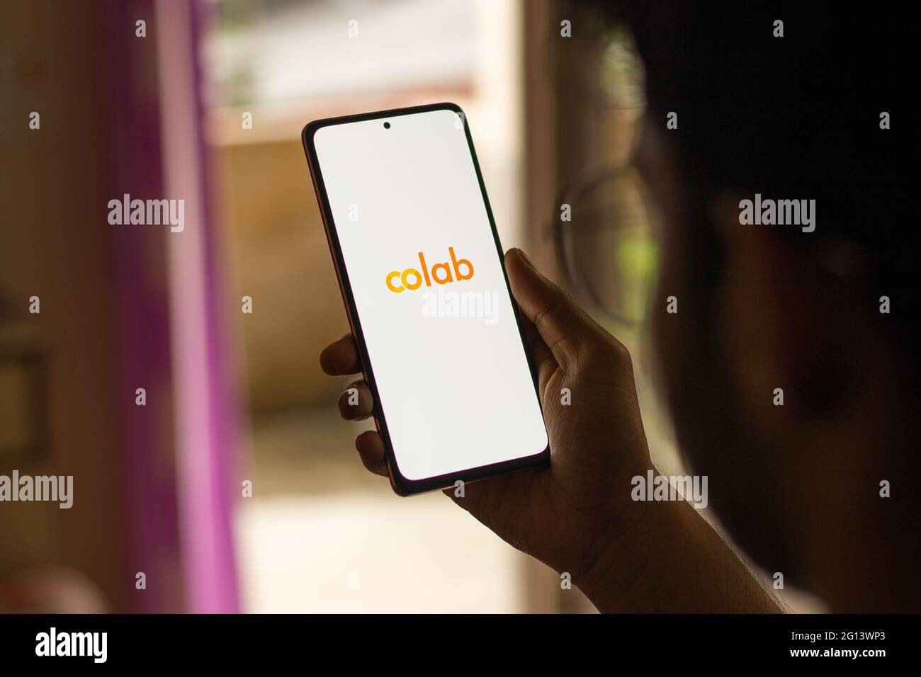 Assam, india - May 29, 2021 : Google Colab logo on phone screen stock ...