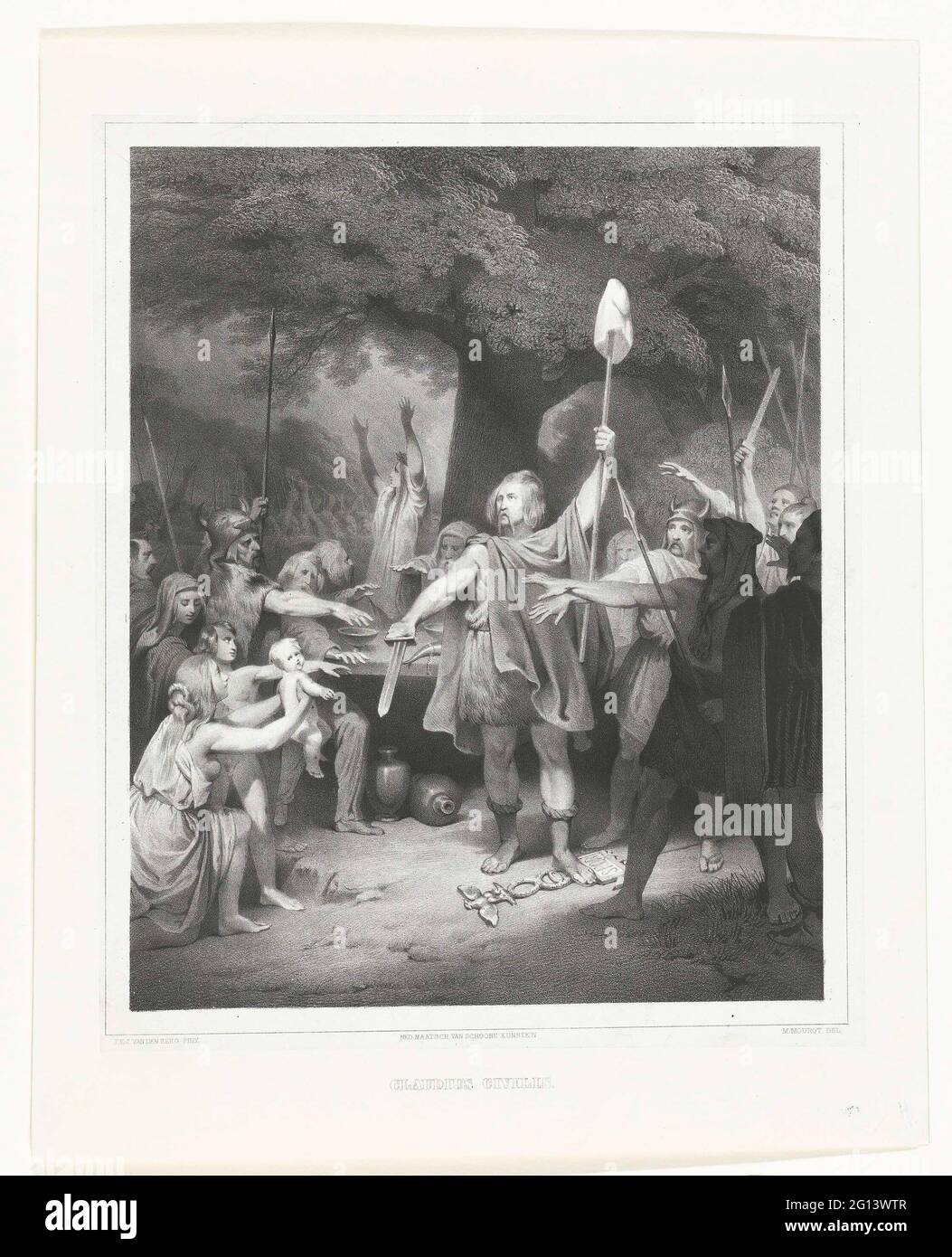 Claudius Civilis, 69-70. Claudius Civilis calls against the Romans in a ...