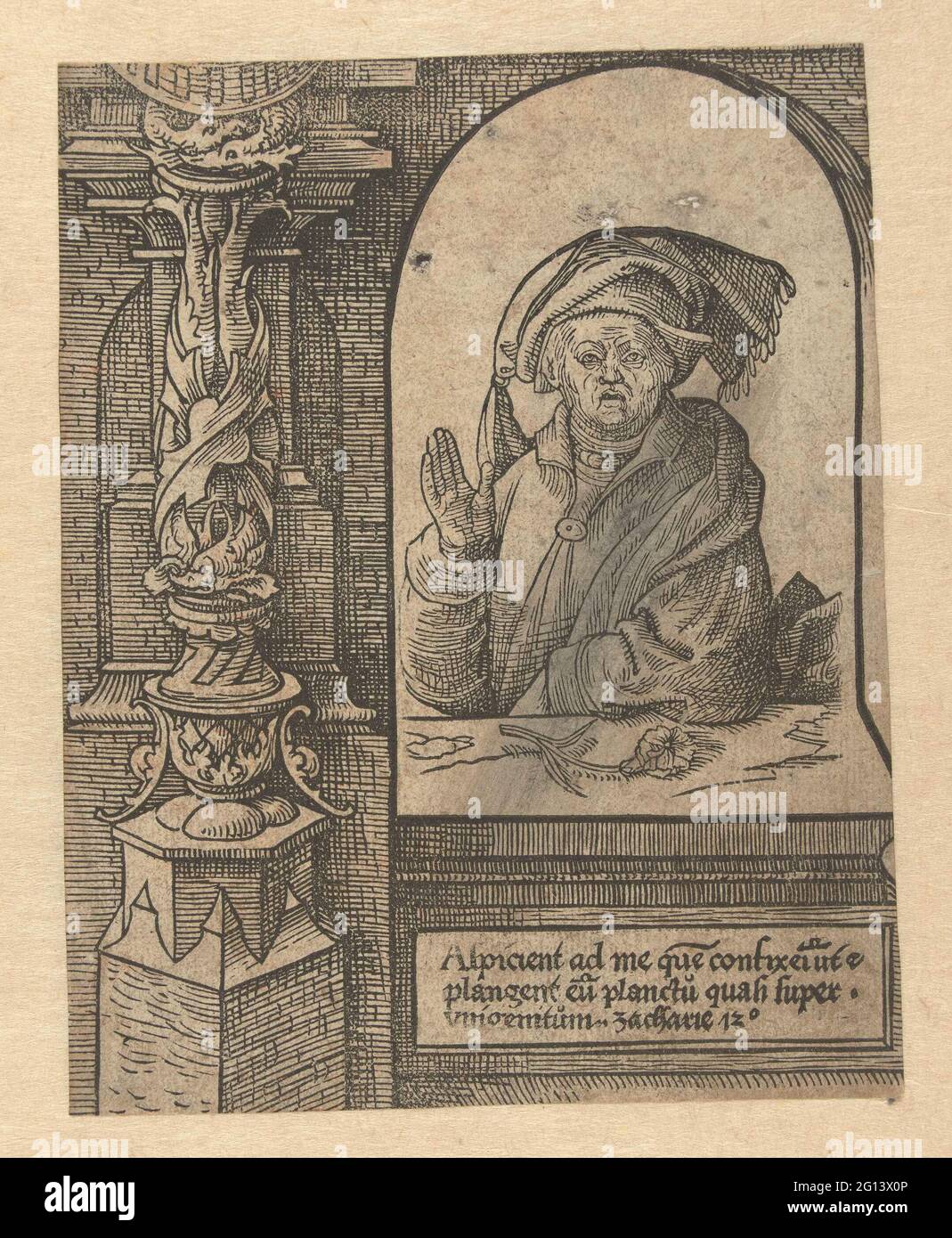 The prophet Zechariah; The prophets. Prophet Zechariah half, in round ...