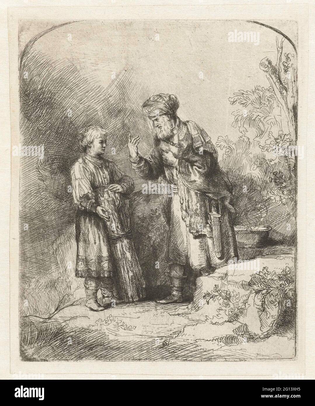 Abraham and Izaac. Mirror-image copy to the Print of the same name from ...