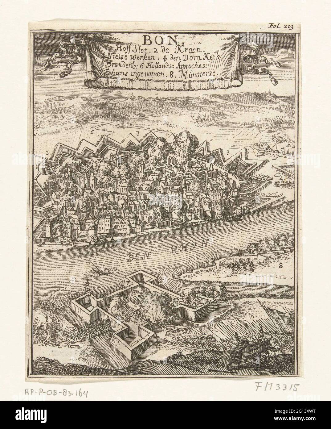 View of Bonn, Besieged by the Allies, 1703. View of Bonn, besieged by ...