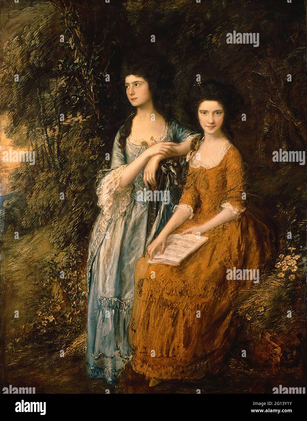 Thomas Gainsborough - Elizabeth and Mary Linley Stock Photo - Alamy