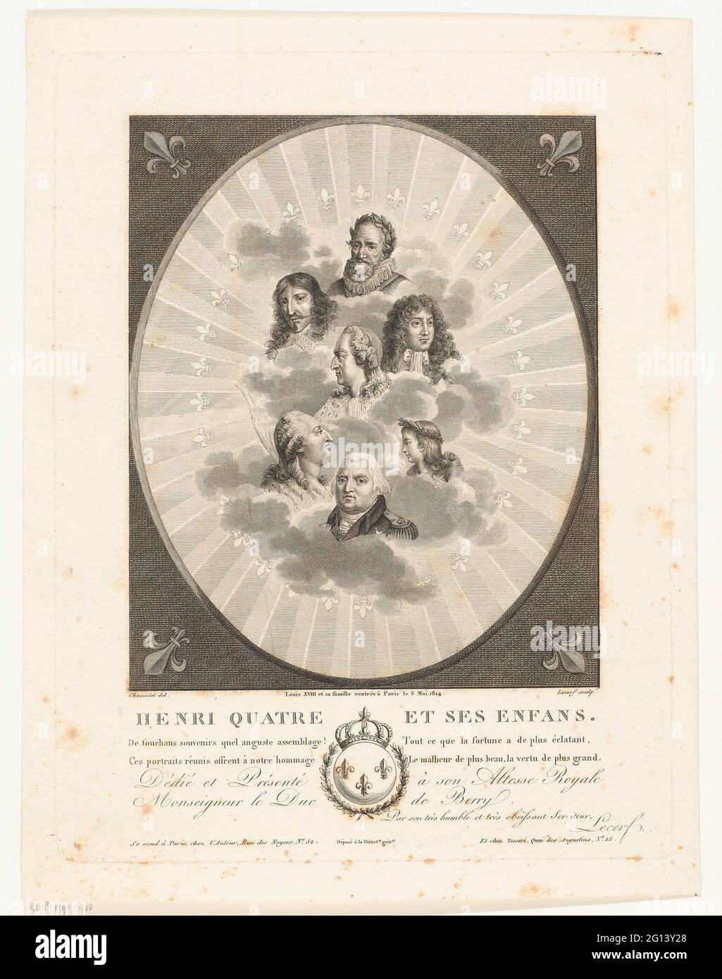 Portrait of the kings of France; Henri Quatre et ses enfants. The ...