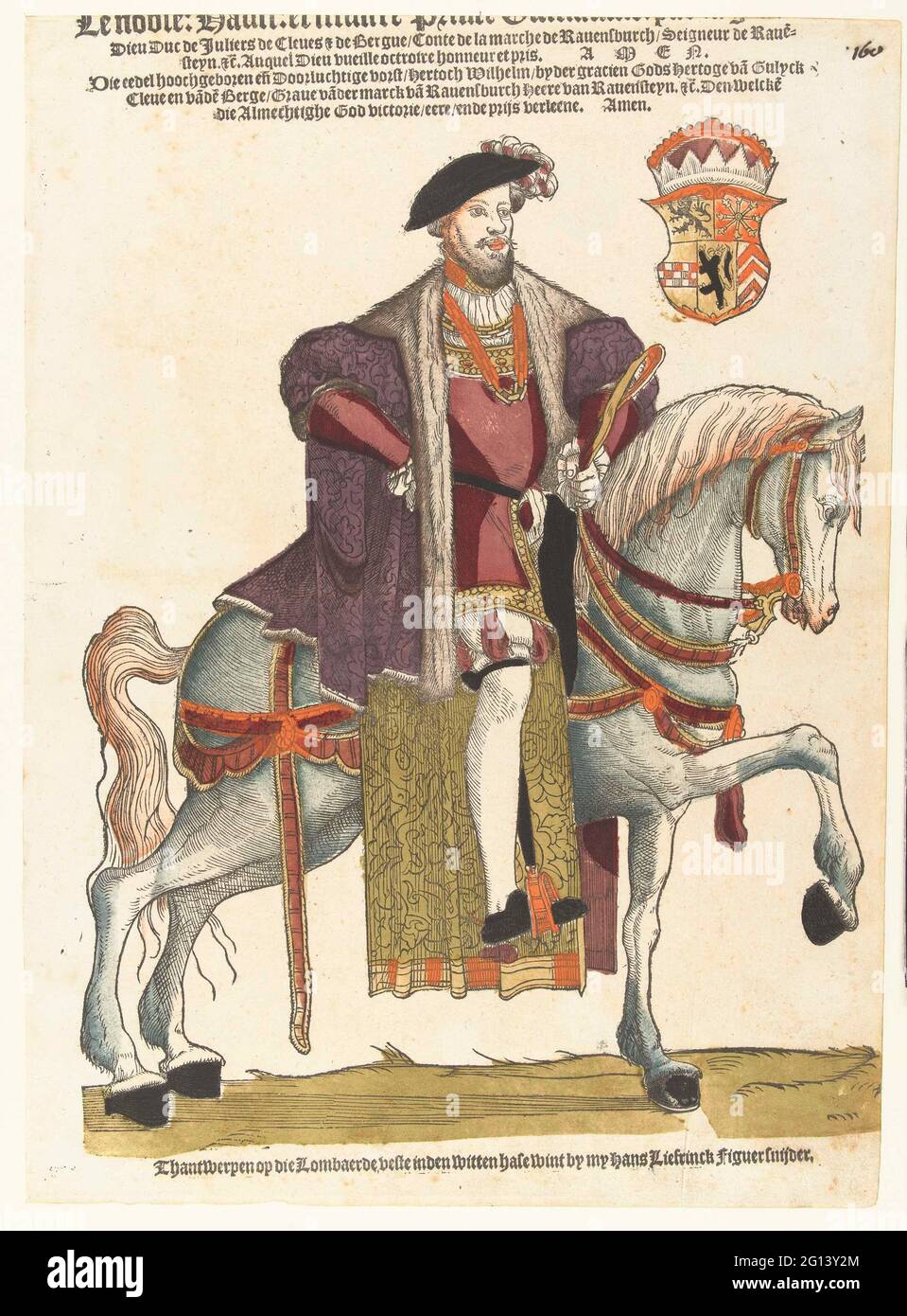 Portrait of Willem van Gulik on horseback. Willem van Gulik (1364-1402 ...