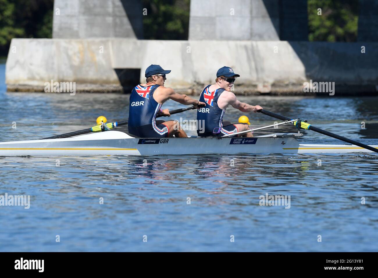 Sabaudia, Italy, 4 June 2021 James Vogel and Ryan Todhunter of GBR 2 at ...