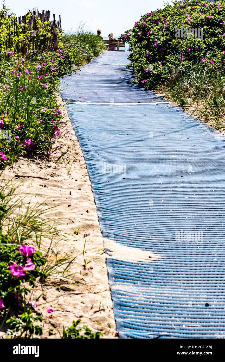 Wells, Maine in the U.S.A., laid a carpet to the beach so people could ...