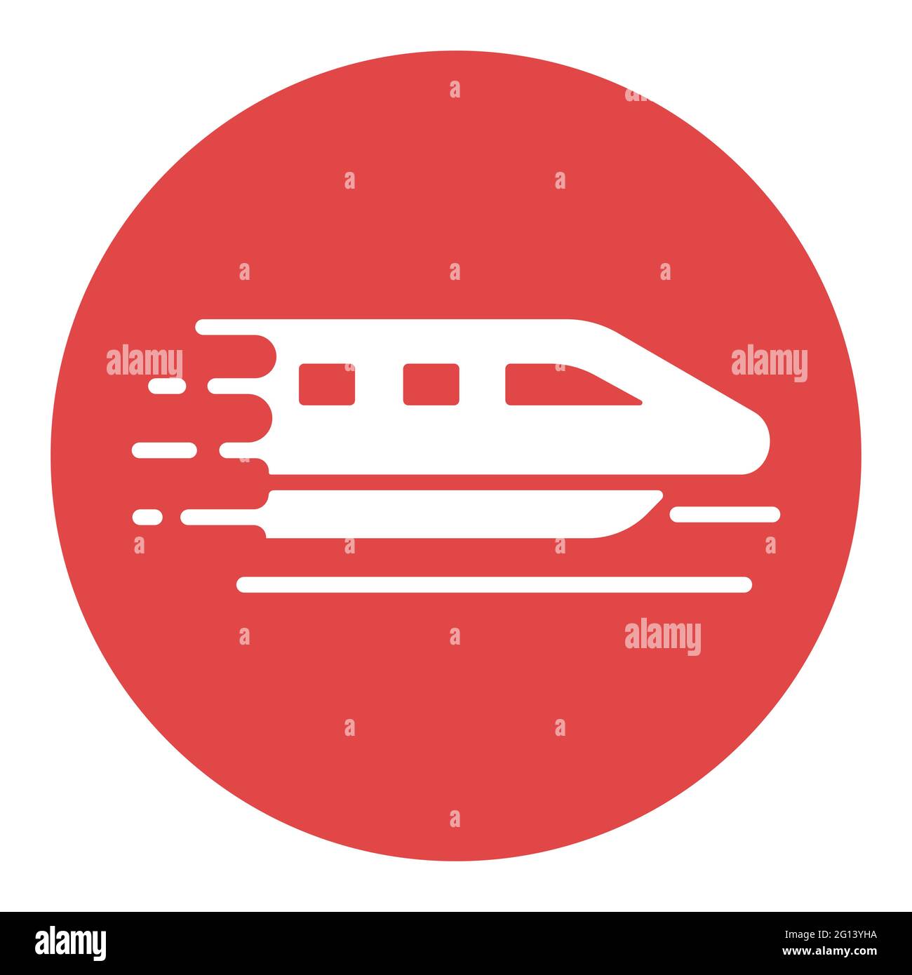 Monorail speed modern train flat vector white glyph icon. Graph symbol ...
