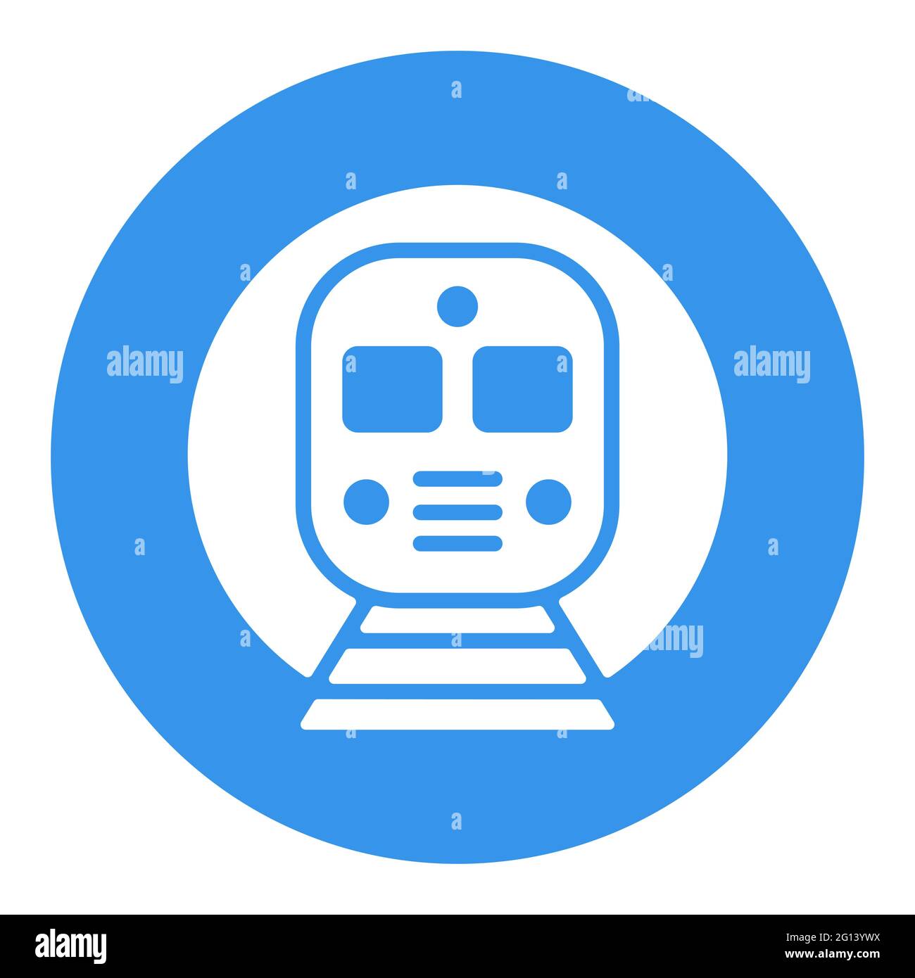 Subway underground metro train flat vector white glyph icon. Graph ...