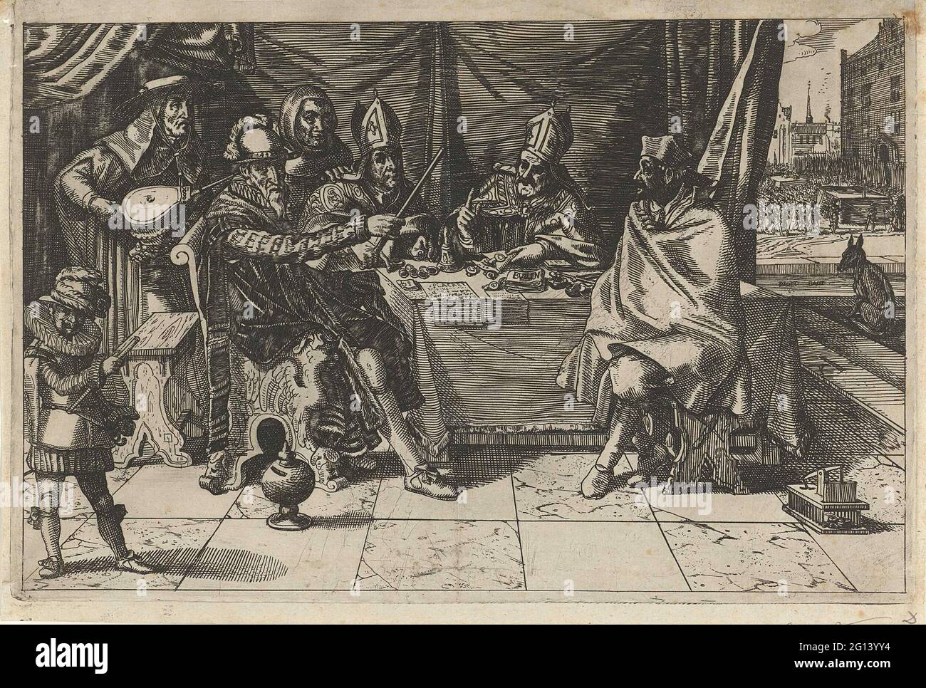 Basic part of the cartoon on Oldenbarneveld. Upper part belonging to ...