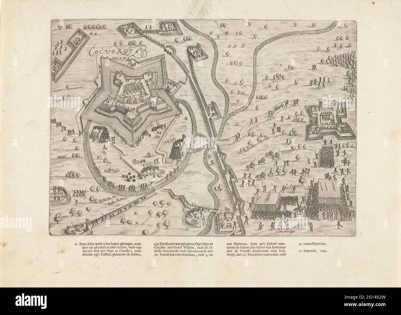 Siege from Coevorden, 1592. Siege from Coevorden through the State Army ...