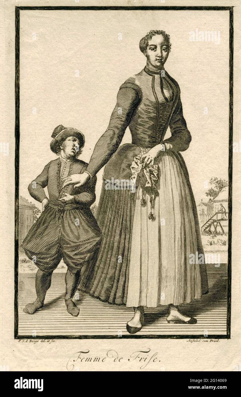 Woman from Friesland; Femme de frize; Dutch costumes, second series. A ...