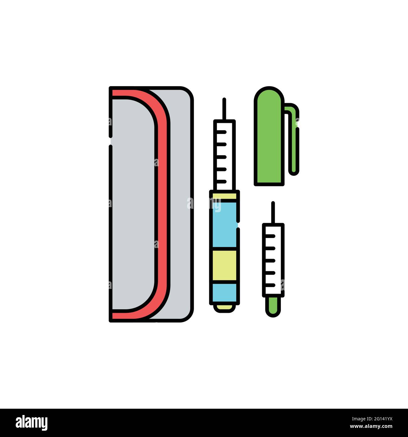 Insulin syringe pen Stock Vector Images - Alamy