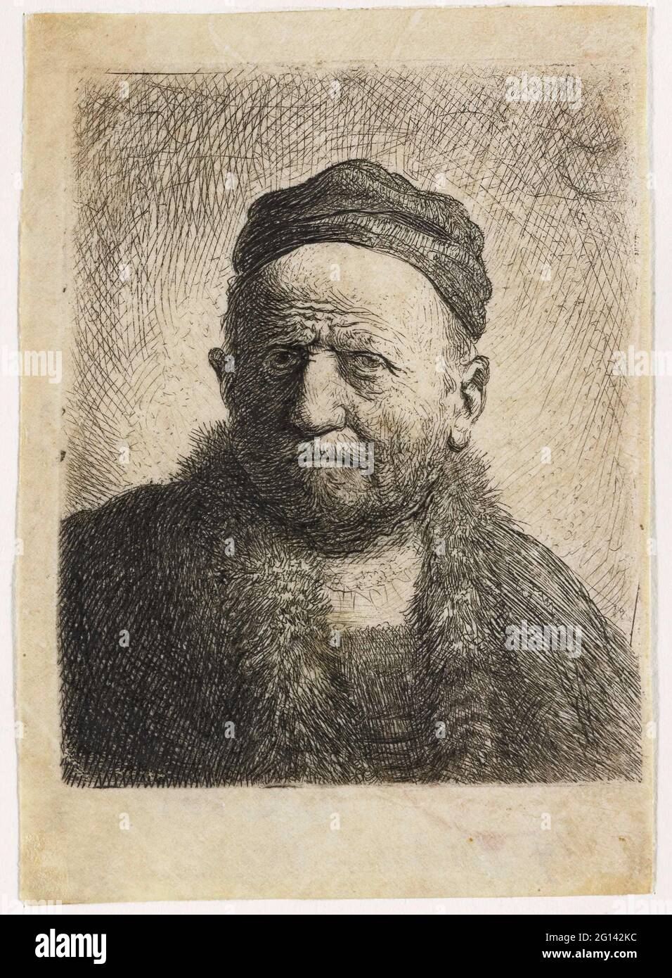 Man with kalotje: bust; Rembrandt's father Stock Photo - Alamy