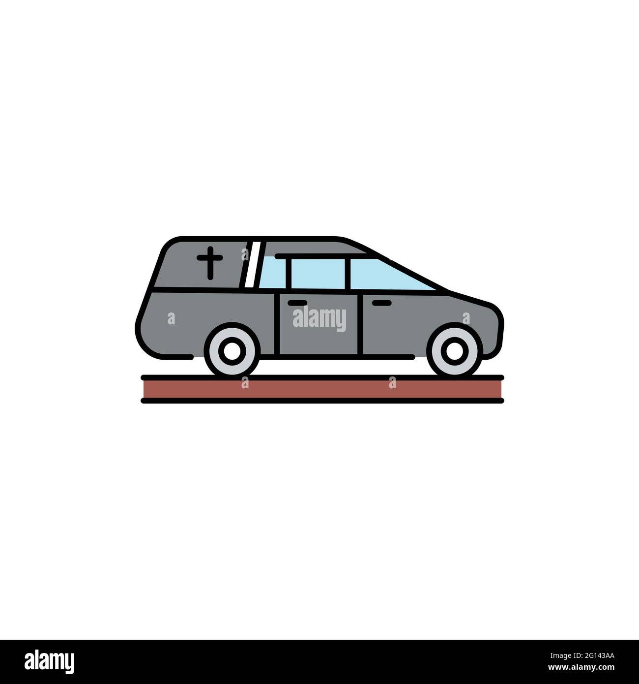 Funeral cortege hearse Stock Vector Images - Alamy