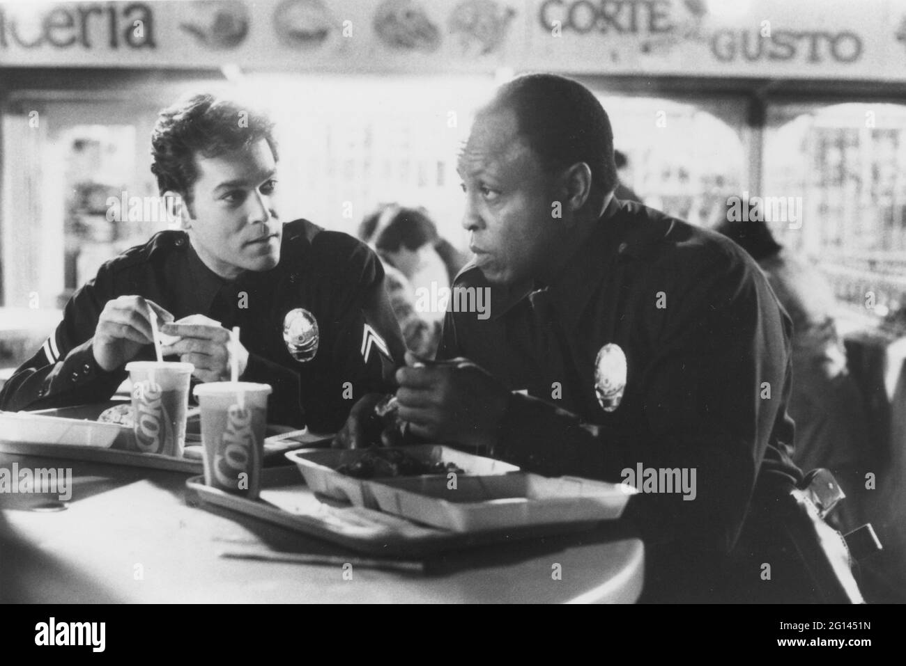 Los Angeles.CA.USA. Ray Liotta and Roger E. Mosley in ©20th Century Fox ...