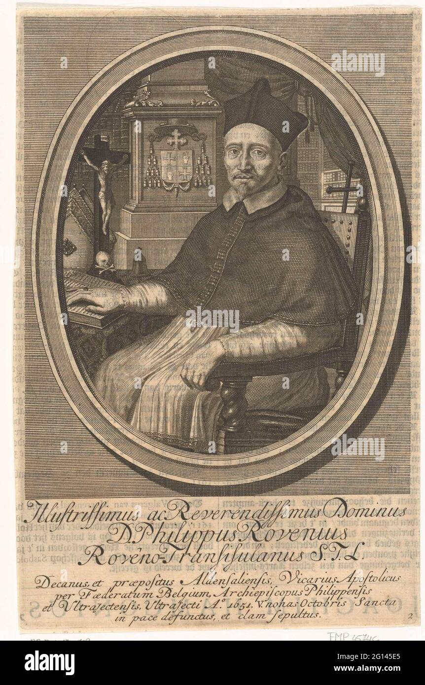 Portrait of apostolic vicar Philip from Rouveen (Philippus Rovenius ...