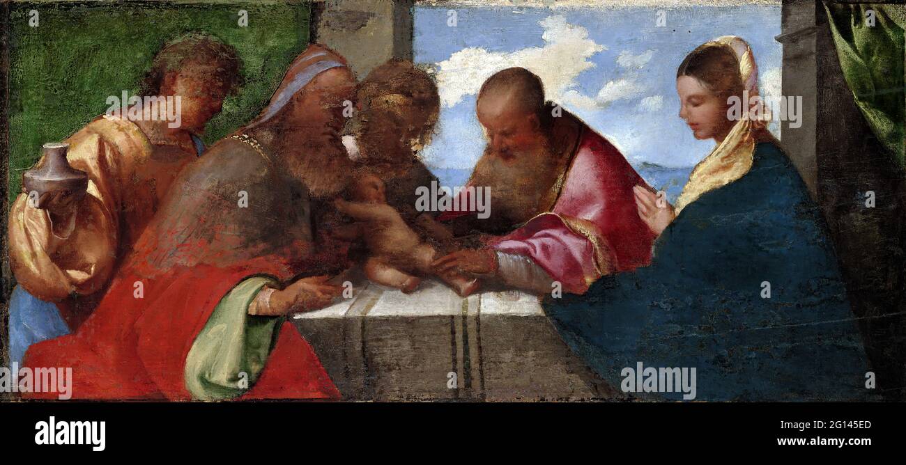 Tiziano Vecellio - the Circumcision of Christ Stock Photo - Alamy
