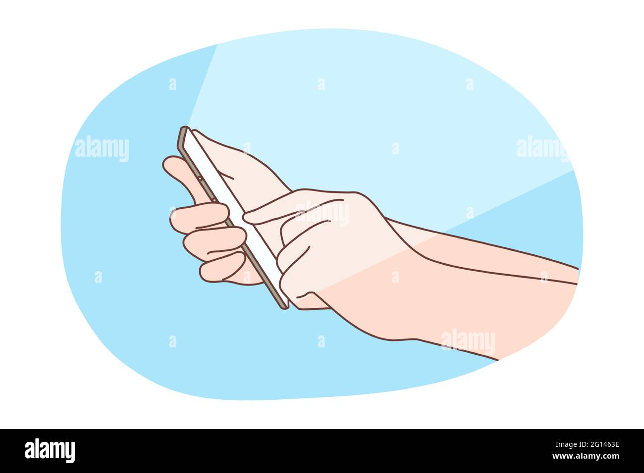 Social media, addiction, technology concept. Wireless communication and ...