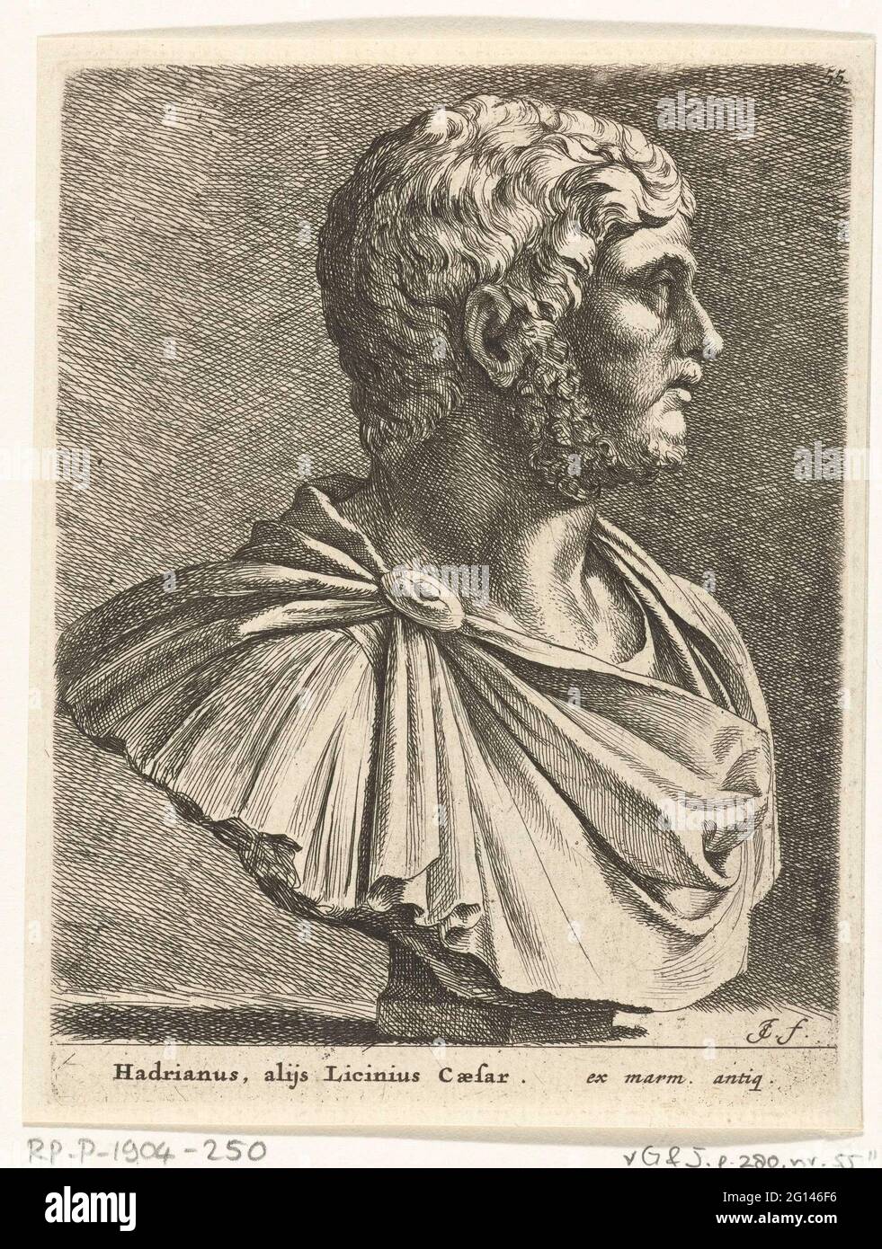 Portrait of emperor Gallienus (?); Hadrian, Alijs Licinius Caesar ...