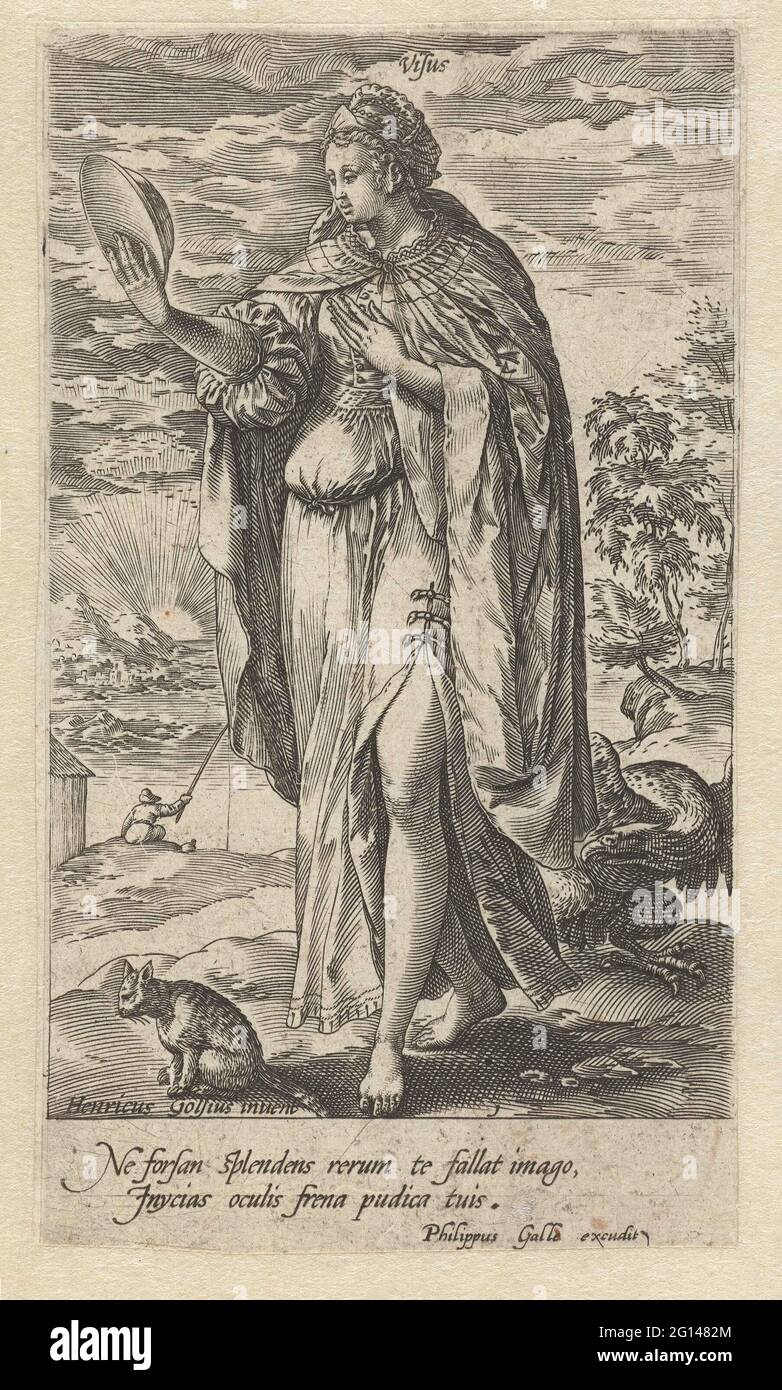 Face; Visus; The five senses. Print from a series of five. There is a ...