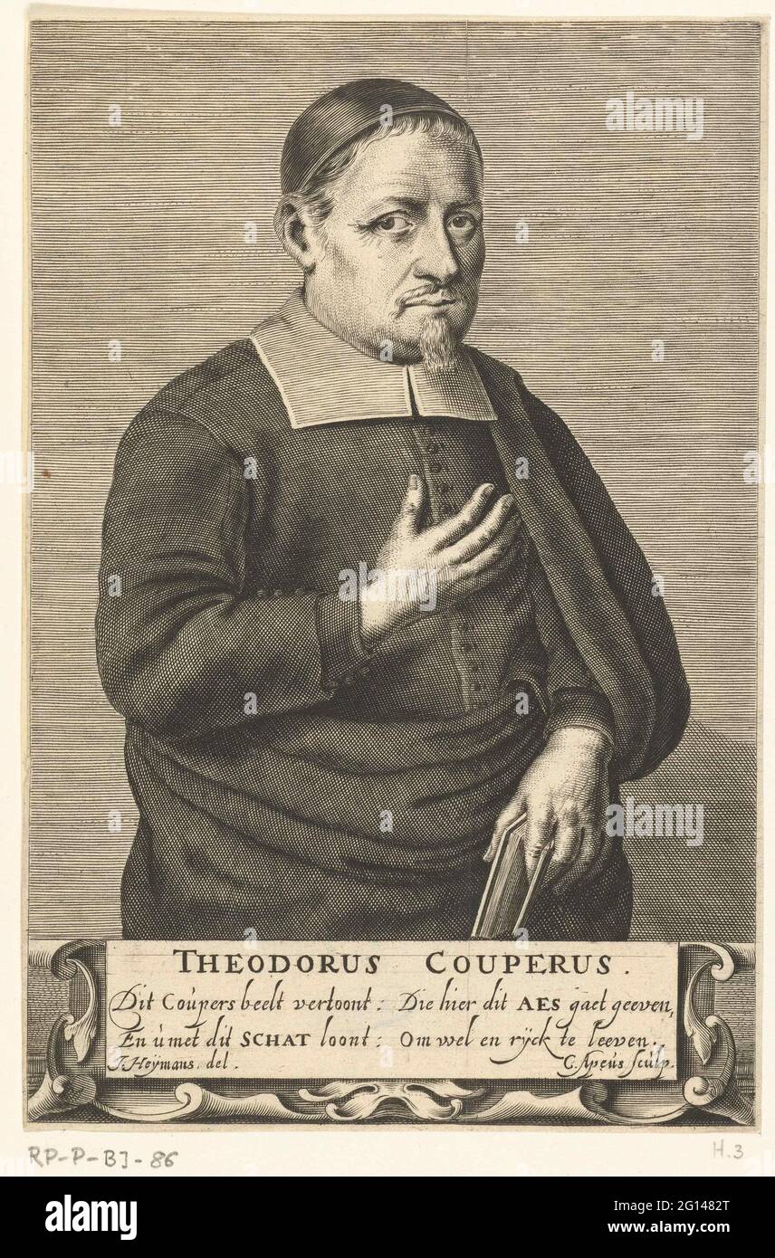 Portrait of theodorus couperus. Portrait of the Frisian pastor ...