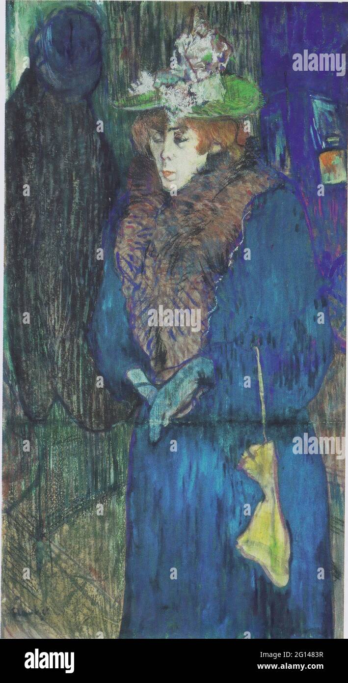 Toulouse-Lautrec - Jane Avril Enter Moulin Rouge 1892 Stock Photo - Alamy