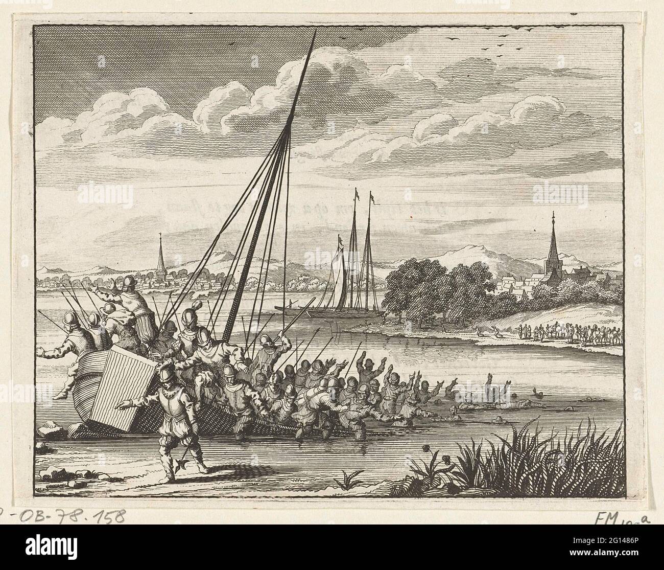 Jan van Renesse and his troops drown in the leak, 1304. Jan van Renesse ...