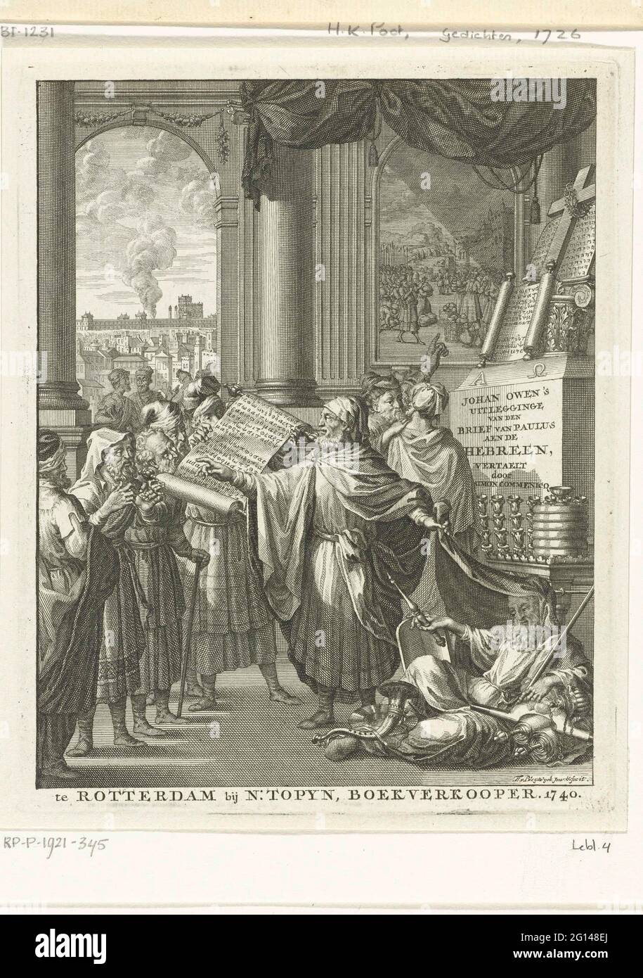 Apostle Paul proclaims teaching of God in Jewish synagogue; Title page ...