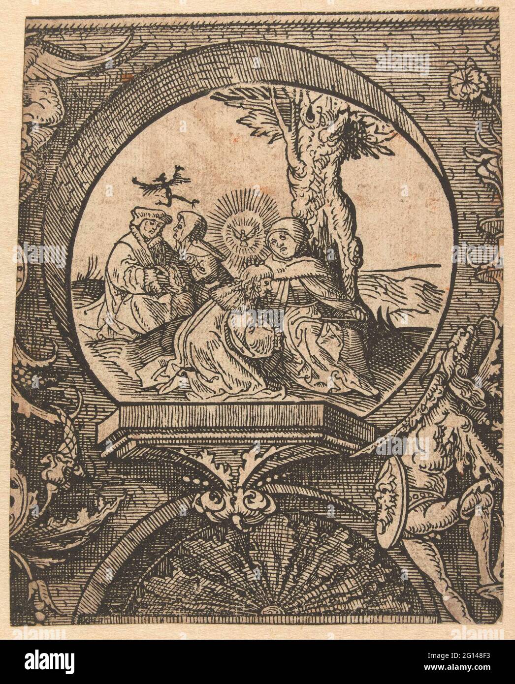 The confession; The credo. Printed of two blocks. Ornamental picture ...