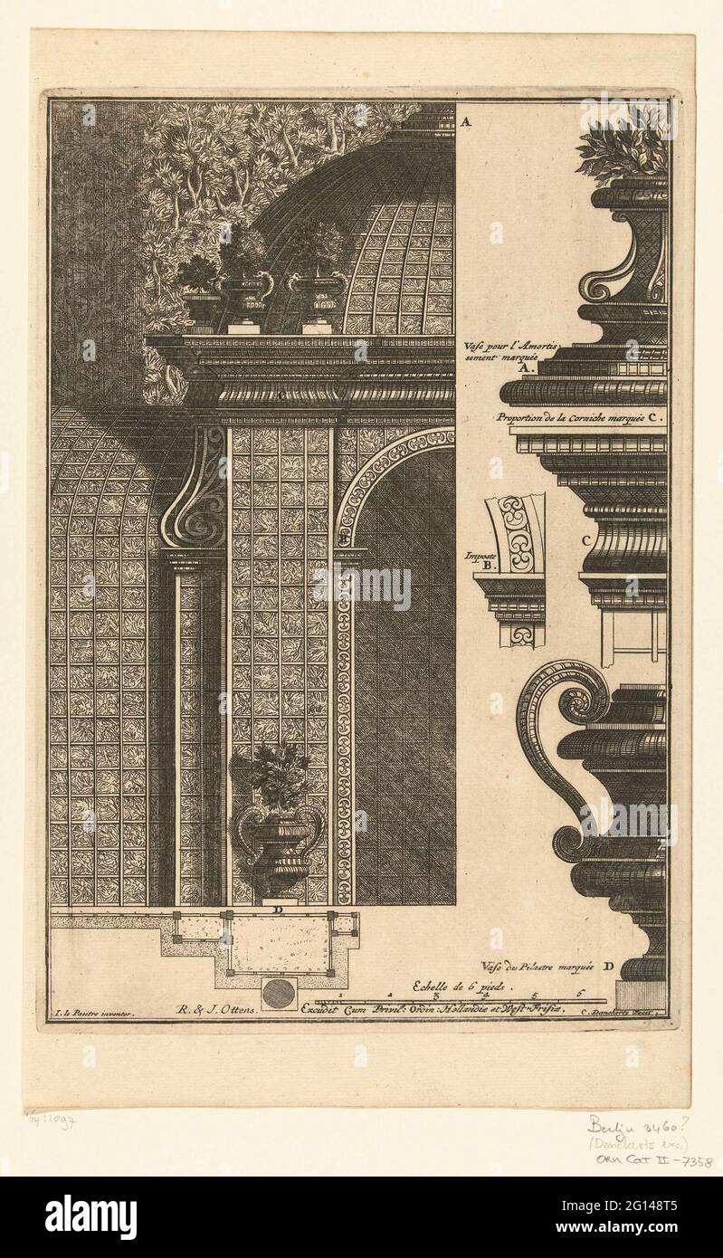 Half fairy pavilion and details; Trench pavilions. With details of the ...