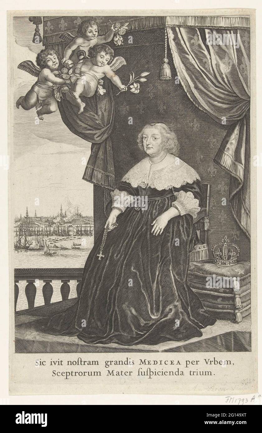 Maria de Medici, 1638. Portrait of the French Queen Maria de Médicis ...
