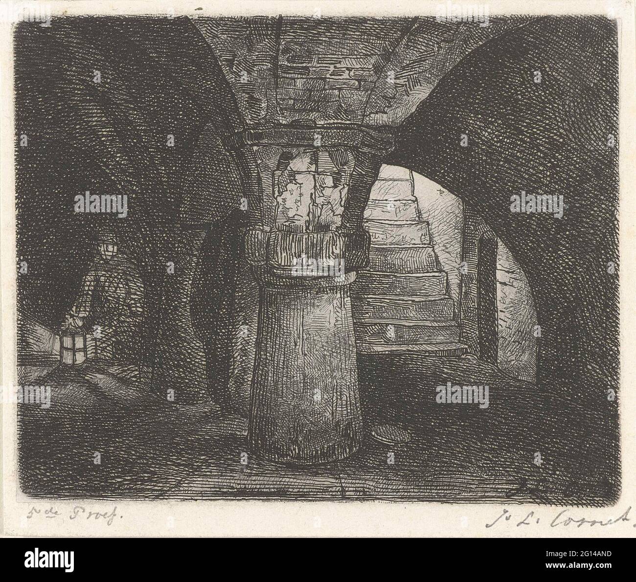 Basement vault. The basement vault of a castle, which rests on heavy ...