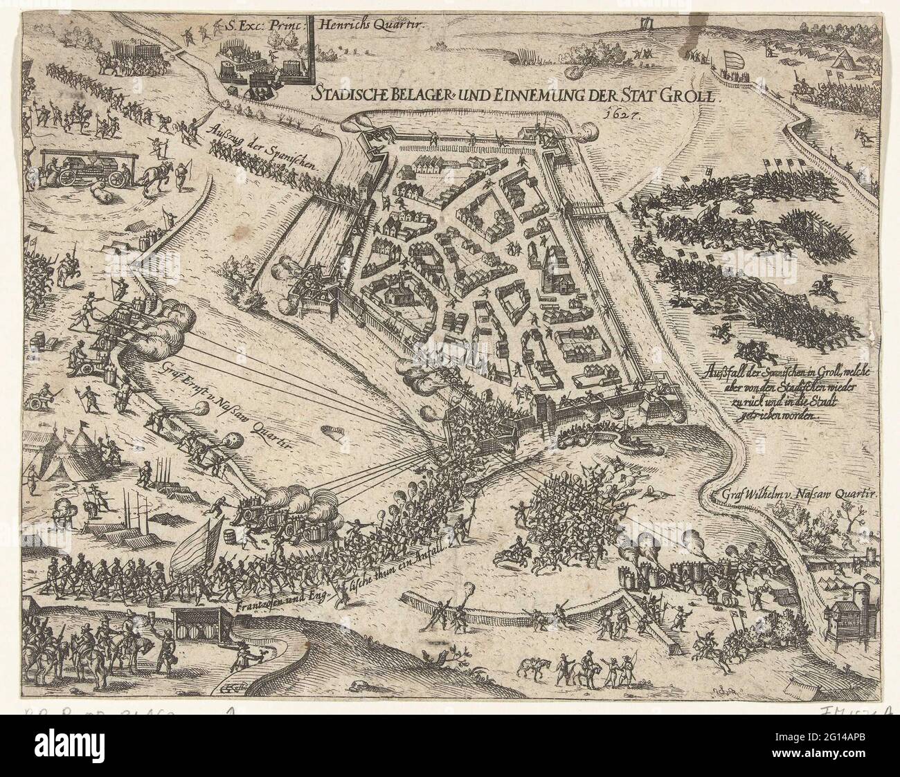 Siege from grol by Frederik Hendrik, 1627; Stadische Lager- und ...