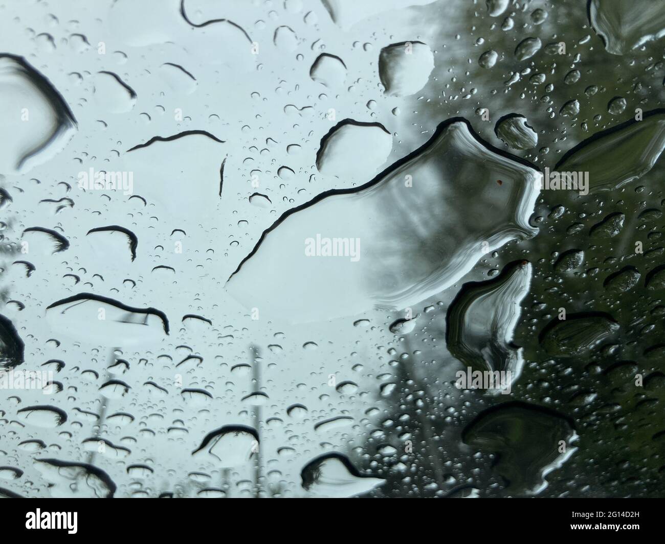 Texture of glass with raindrops on the surface Stock Photo - Alamy