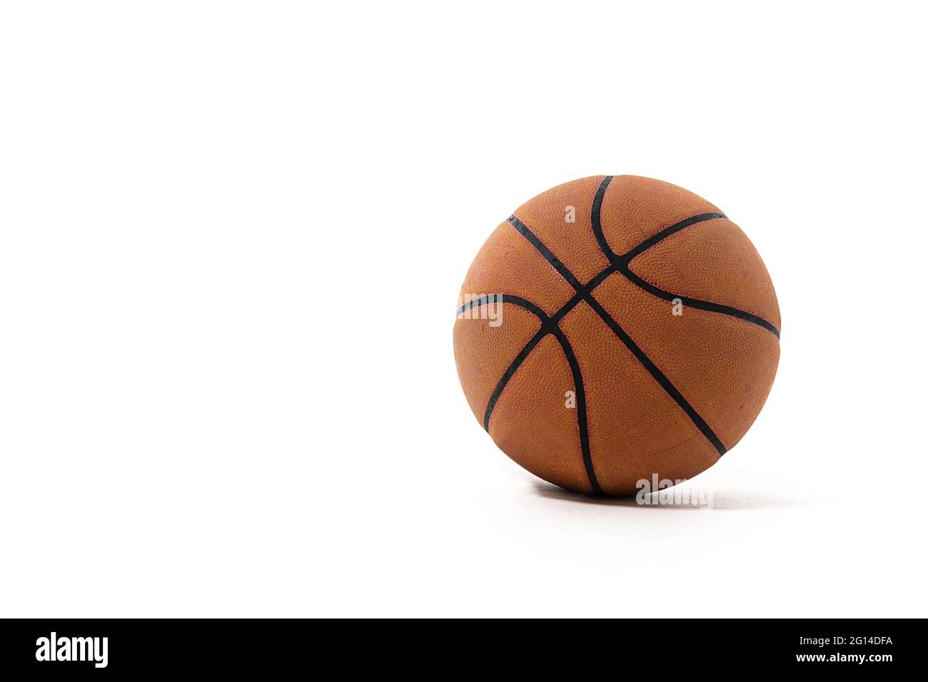 old basketball isolated on white background Stock Photo - Alamy