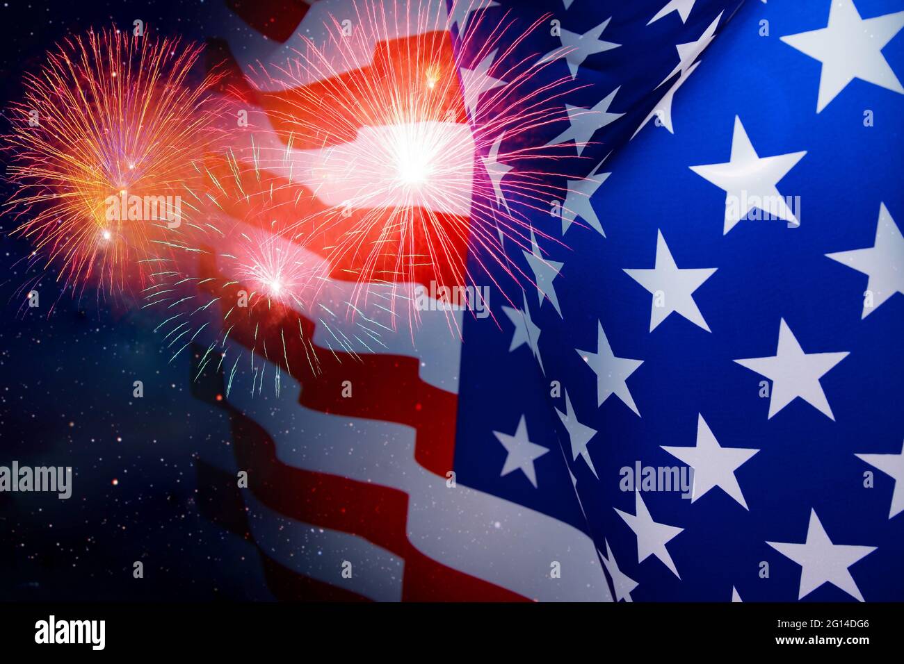 Celebrating Independence Day. United States of America USA flag with ...