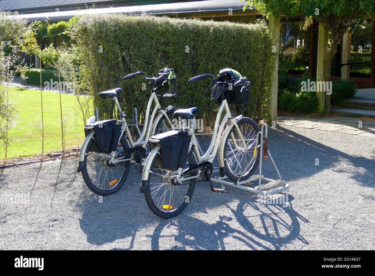 pair of matching bicycles parked in the rack Stock Photo - Alamy pair of matching bicycles parked in the rack Stock Photo - Alamy