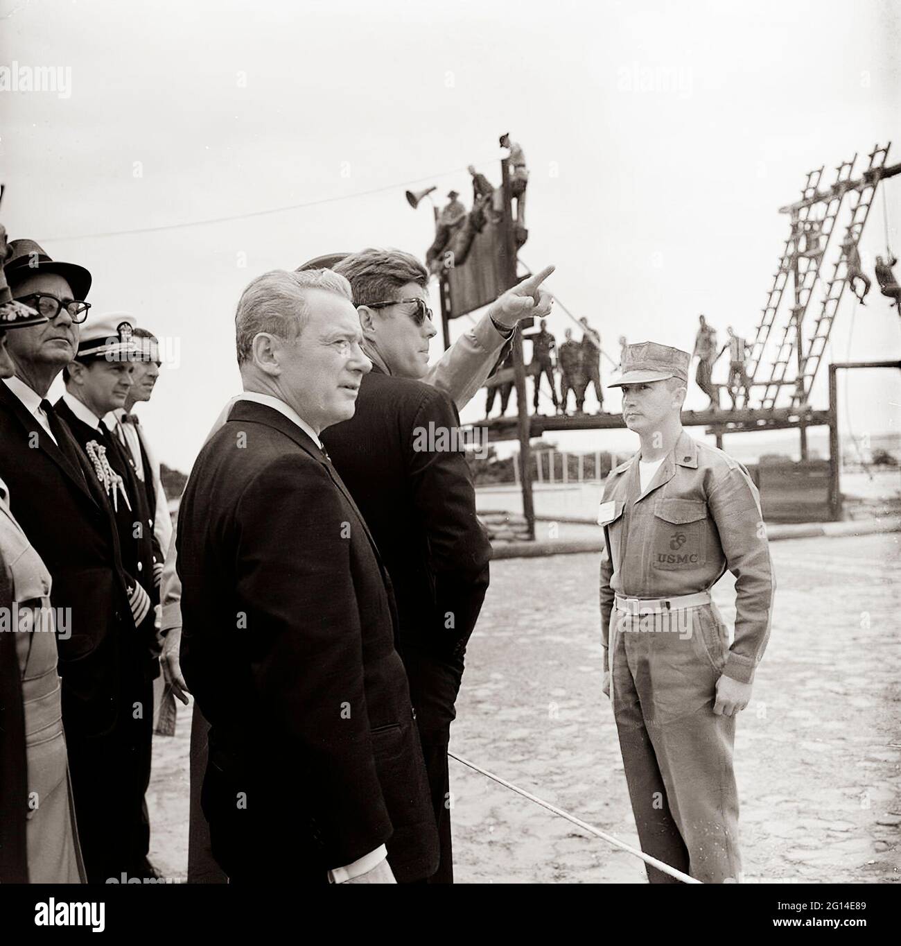 US President John F. Kennedy during his 1962 trip to NATO allies ...