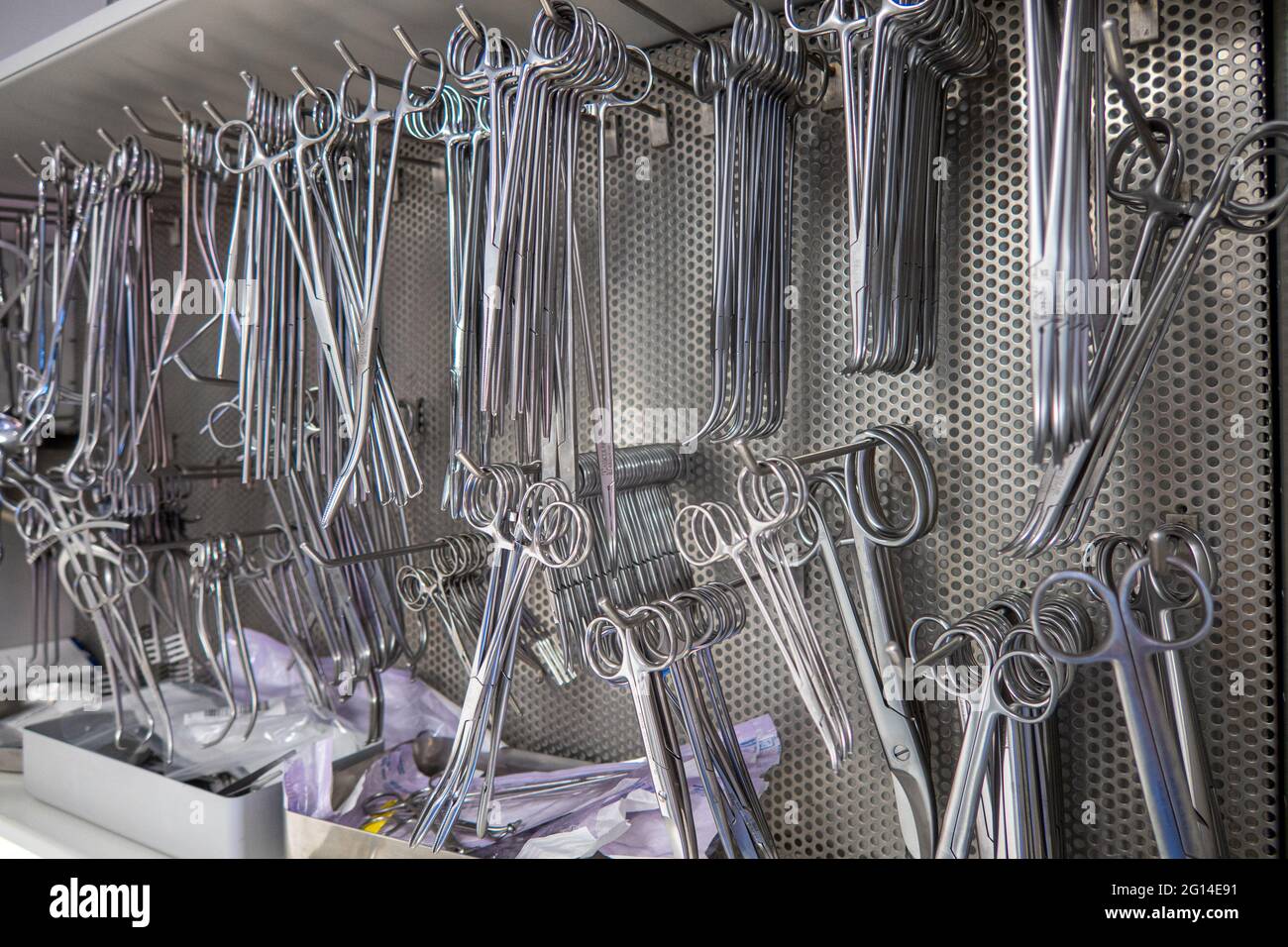 many different surgical instruments are in one cabinet Stock Photo - Alamy