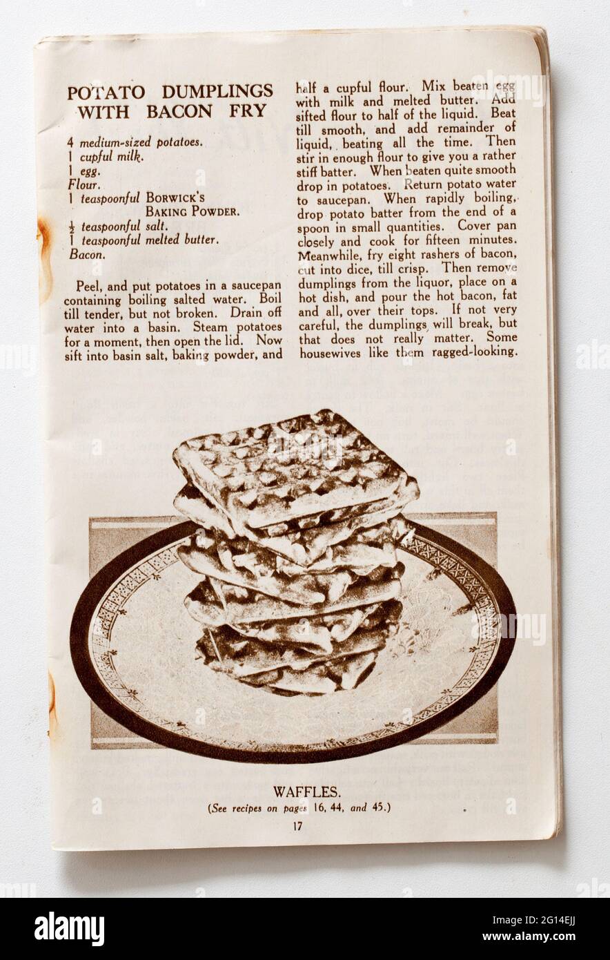 Elizabeth Craigs 250 Recipes Cookbook - Borwicks Baking Powder Stock ...