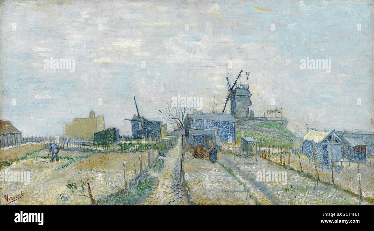Vincent Van Gogh - Montmartre Windmills and Allotments Stock Photo - Alamy