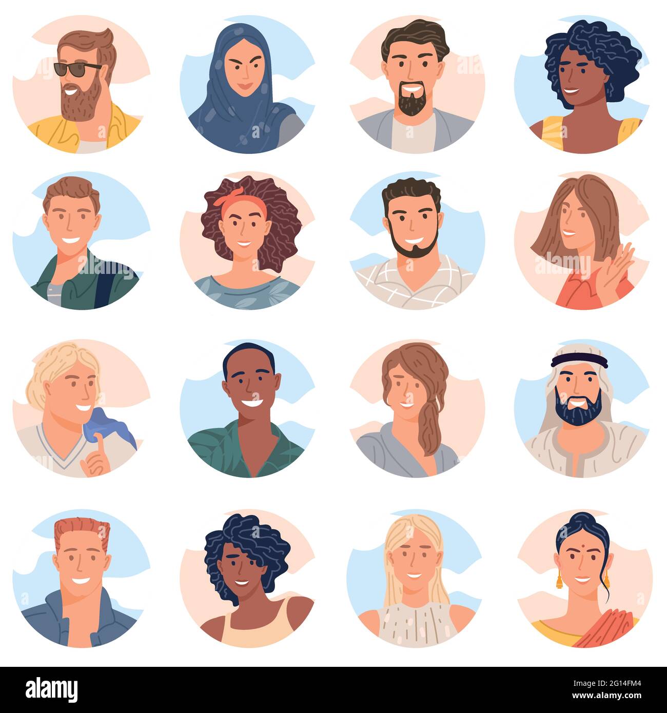 Girl character face avatar Cut Out Stock Images & Pictures - Alamy