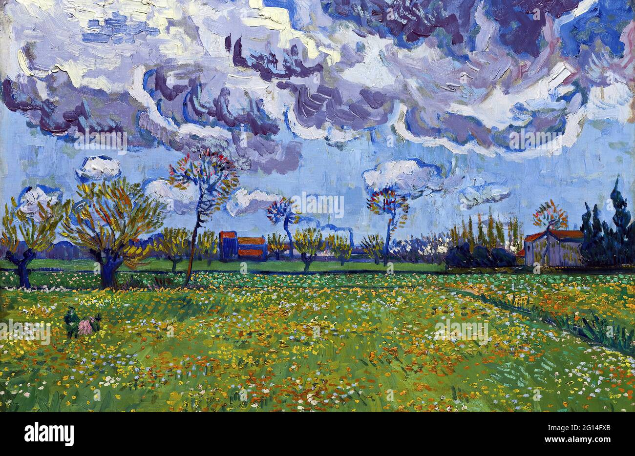 Vincent Van Gogh - Paysage Sous Un Ciel Mouvement Stock Photo - Alamy