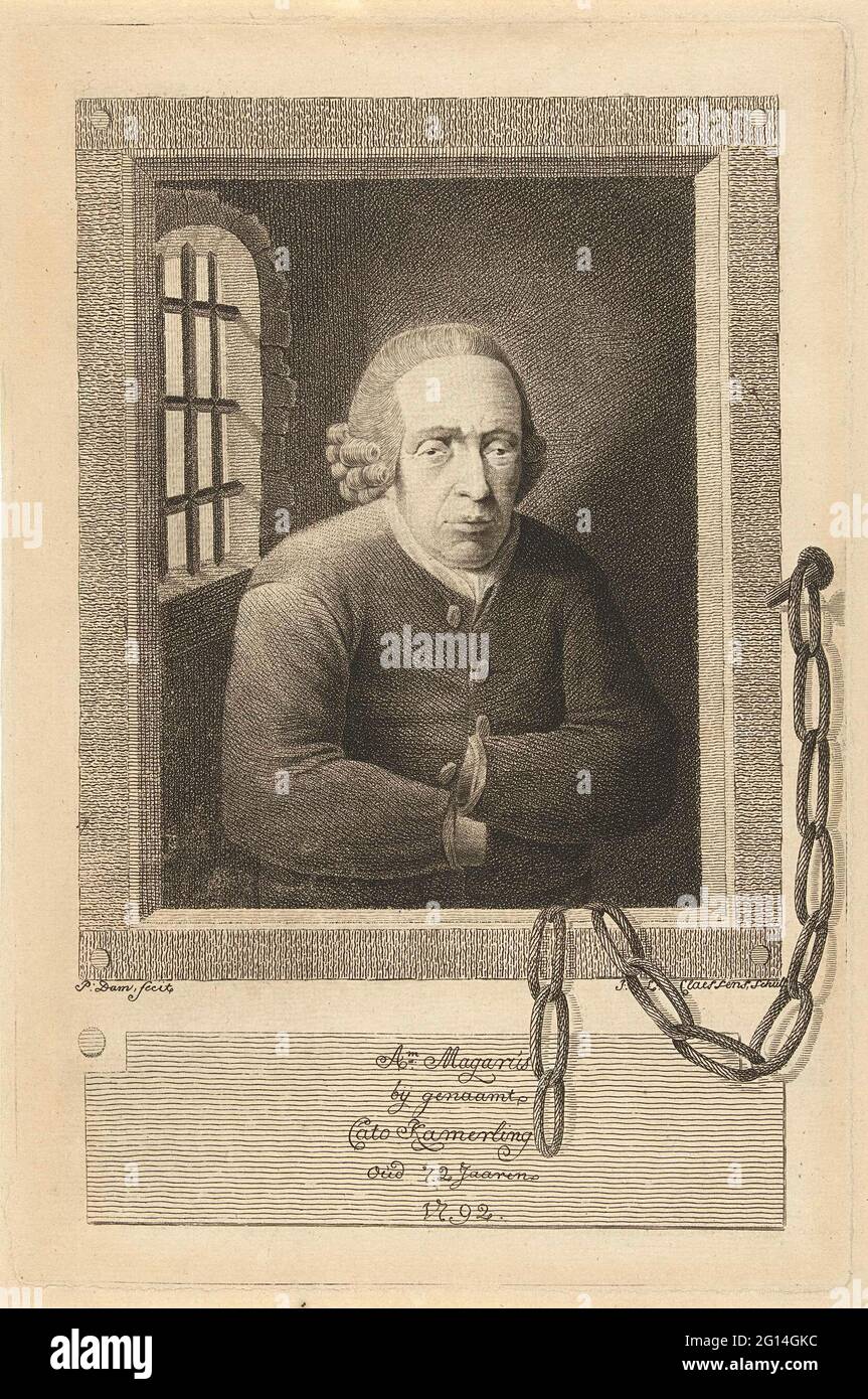 Portrait of Abraham Magarus nicknamed Cato Kamerling at the age of 72 ...