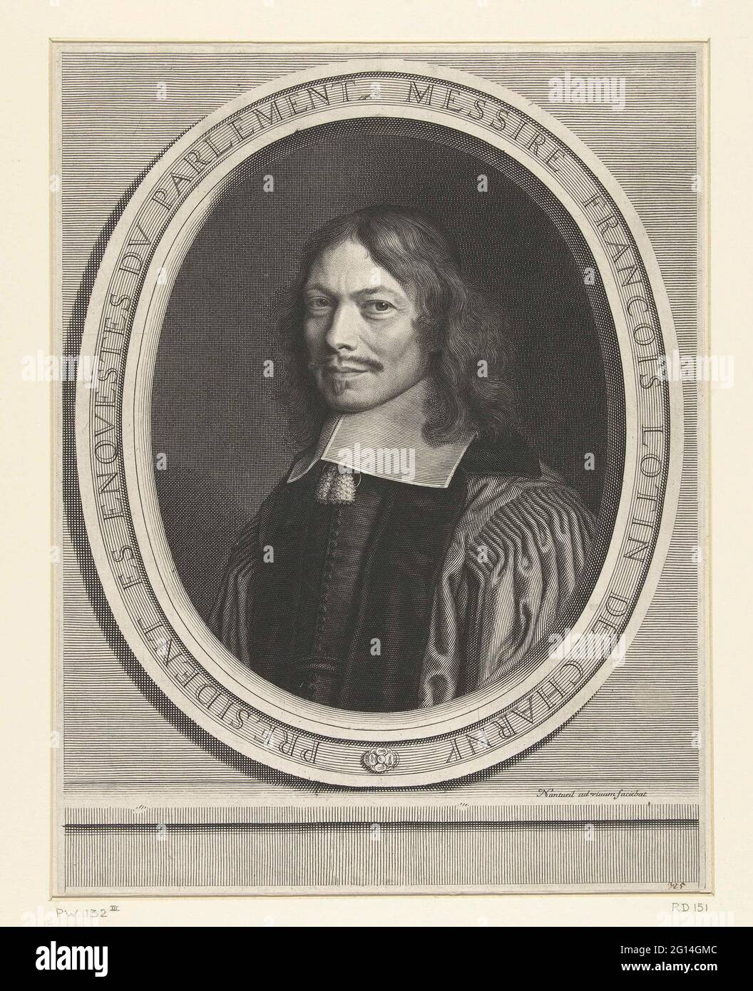 Portrait of François Lotin; Messire François Lotin de Charnny President ...