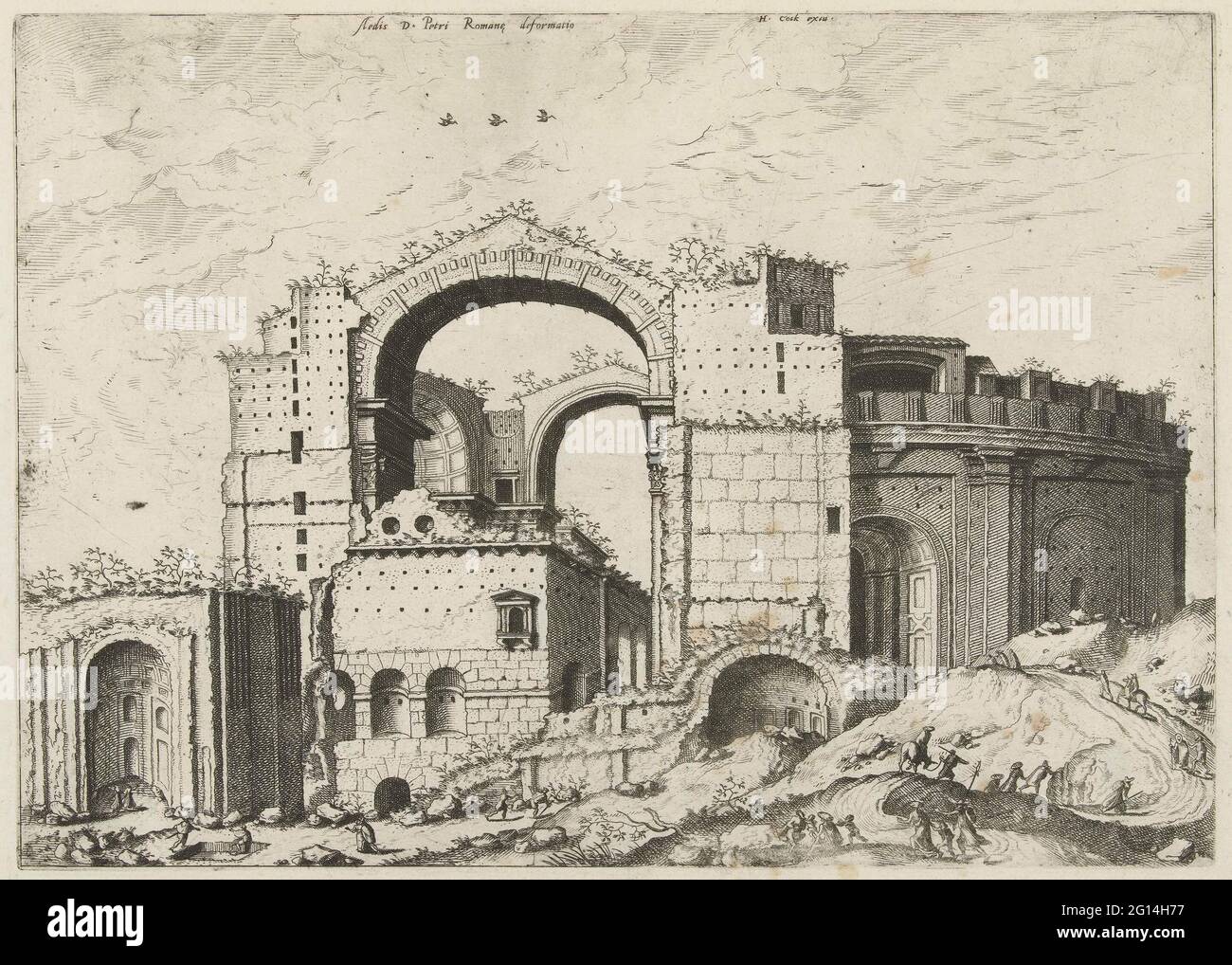 View of the Sint Pieter in Rome; Aedis D. Petri Romanae Deformatio ...