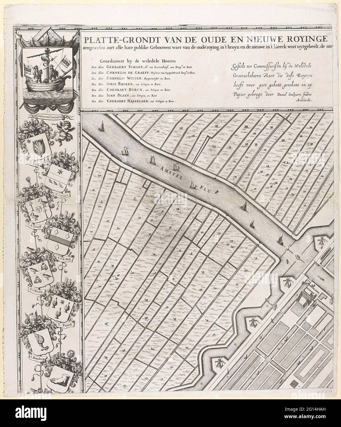 Map of Amsterdam with design and implementation of the fourth ...